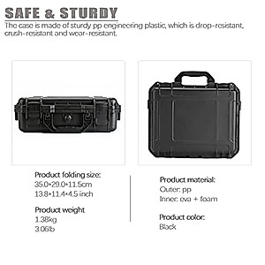 YETEETH Mini 3 Pro/Mini 3 Hard Case, Waterproof Pressure Resistant Carrying Case for DJI Mini 3 Pro/Mini 3 Accessories - Fits Latest DJI RC