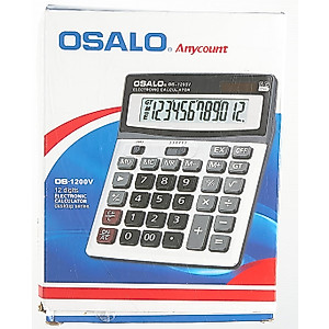 OFFIDIX Large Key Calculators Office Desktop Calculator, Dual Power Electronic Calculator Portable 12 Digit Large LCD Display Calculator Desk Calculator for Handheld for Daily and Basic Office