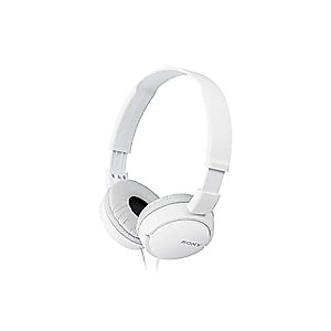 Sony ZX Series Wired On-Ear Headphones, White MDR-ZX110