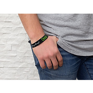 I Can Do All Things Through Christ One Size Fits Most Silicone Bracelets, Pack of 24