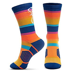 ChalkTalkSPORTS Adult Lacrosse Athletic Mid-Calf Woven Socks | Sunset Lacrosse Socks (Youth)