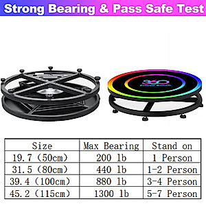 360 Photo Booth Machine for Parties, Weddings, Live Streaming,360 Spin Photo Booth Stand Free Custom Logo.360 Camera Booth Machines with Flight Case 80cm 31.5''