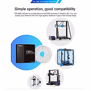 Creality ABS 3D Printer Filament 1.75 mm - Black | 1Kg Spool (2.2 Lbs) | Dimensional Tolerance ±0.03 mm | Fit Most FDM Printers (1 Pcs/Pack)