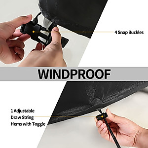 delightLife Sofa Cover Outdoor Loveseat Cover, Patio Furniture Covers Waterproof 600D, 54 Inch Patio Loveseat Cover Fits for 2-3 Seats (54" W x 38" D x 20"/29" H)