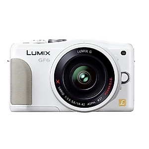 Panasonic Lumix digital SLR camera kit lens Lumix GF6 electric standard zoom lens attached white DMC-GF6X-W