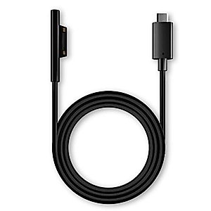 USECL Surface Connect to 65W USB-C Charging Cable Compatible with Microsoft Surface Go. Pro 7/6/ 5/4/ 3, Surface Book1/2,Surface Laptop1/2, Male USB-C Connector Black Cord 1.8Mtr(5.9FT). (Male)