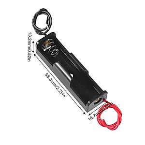 AOICRIE (Pack of 8 Single AA Battery Holder, 1 X 1.5V AA Battery Holder, AA Battery Holder with Leads Wires (8PCS 1AA)