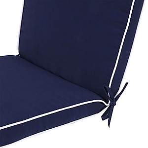 Blytieor Outdoor Patio Chair Cushions Set of 4, Water Resistant Square Seat Cushions with Ties, 20"x17" All Weather Seating Cushions for Outdoor Furniture