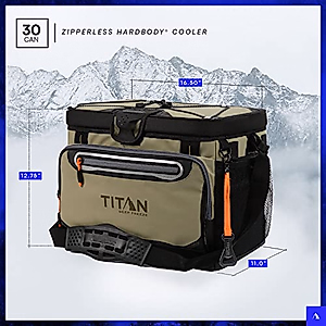 Arctic Zone Titan Deep Freeze Cooler - 30 Can Zipperless Hardbody Cooler - Deep Freeze Insulation, HardBody Liner, and SmartShelf