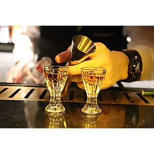 BothEarn Mini Shot Glass Set of 2-14 ml Cute Egg Cup with Stem - Gift Box for Tequila Vodka Soju Whiskey Maotai