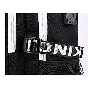 jupkem Anime adventure game Backpack Bag USB with Charging Port Student School Bag Laptop Cosplay for Boys Girls (Black 3, Large)