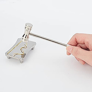 OLYCRAFT 6.3x1.3x0.6 Inch Mini Steel Hammer Jewelry Hammer Dual Head Hammer with 1.6x2.4x0.5 Inch Steel Plate for Jewelry Metal Stamping