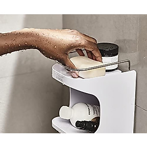 Joseph Joseph 70564 Capsule Shower Caddy 4-tier Compact Shower Shelf, White