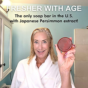 Mirai Clinical Persimmon Soap Bar for Body 100g - Helps Eliminate Nonenal - Japanese Natural Body Odor Soap for Men & Women