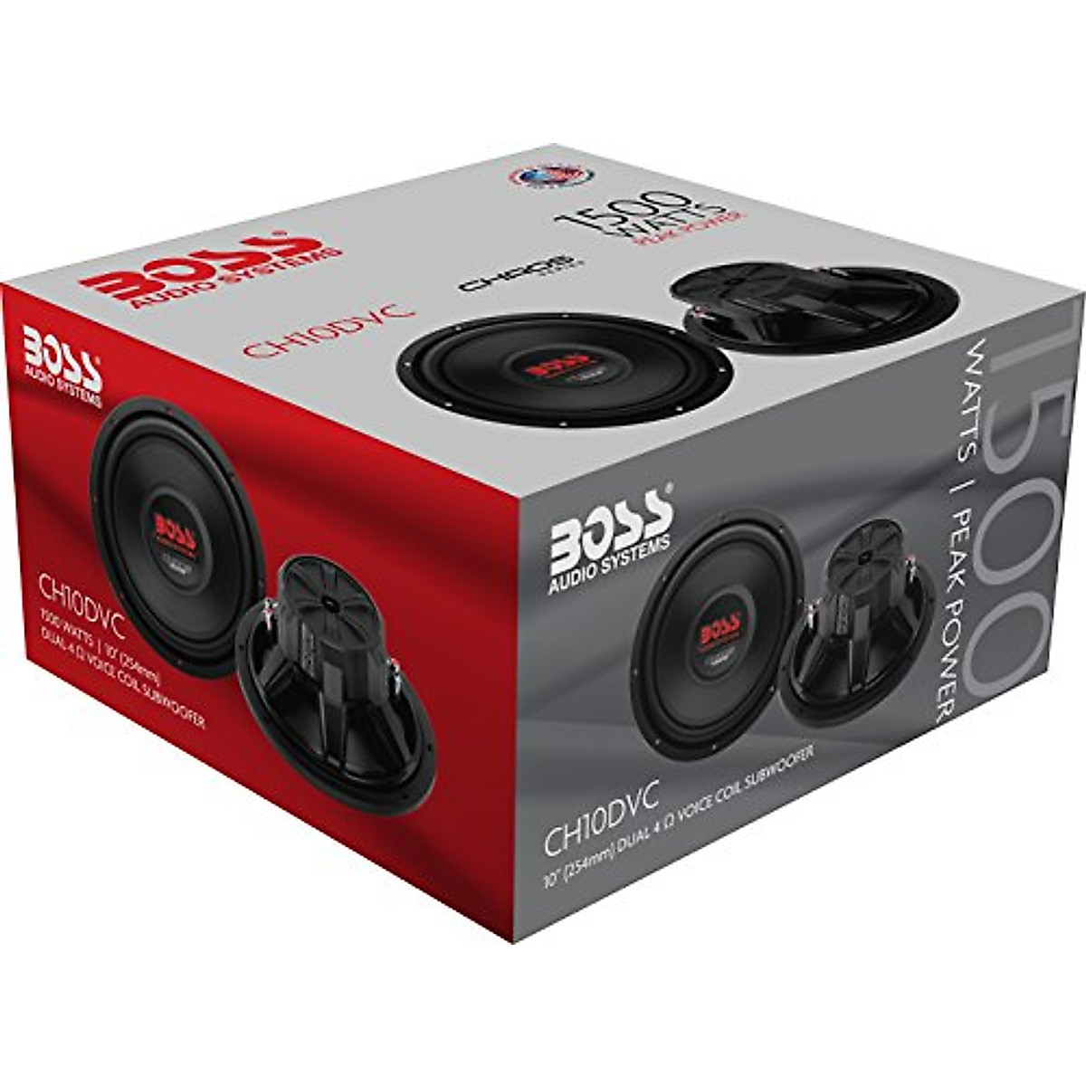 BOSS Audio Systems CH10DVC 1500 Watt, 10 Inch, Dual 4 Ohm Voice Coil Car Subwoofer