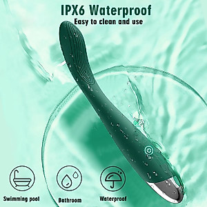 Adult Sex Toys for Women,Clitoral G Spot Vibrator with 10 Powerful Vibrating Modes,Clitoral Nipple Stimulator Finger Bullet Vibrators Waterproof Strapless on Dildo Anal Toys for Couple (Green)