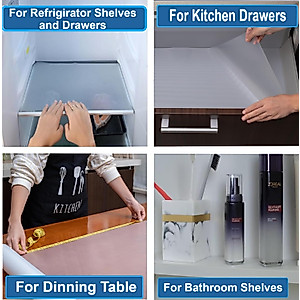 Shelf Liners for Kitchen Cabinets Drawer Liner Non-Slip Cabinet Liners EVA Material Non-Adhesive Shelf Liners Fridge Liner Strong Grip Cabinet Liner. Water & Oil Proof. Gray Strip 18 in X 20 Ft