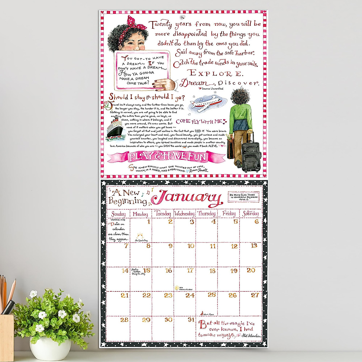 TF PUBLISHING 2024 Susan Branch Wall Calendar | Large Grids for Appointments and Scheduling | Vertical Monthly Wall Calendar 2024 | Home and Office Organization | Premium Matte Paper | 12"x12”