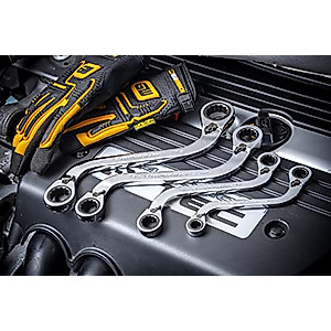 GEARWRENCH 4 Pc. 12 Pt. Reversible S-Shape Double Box Ratcheting Wrench Set, SAE - 85399