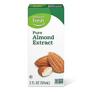 Amazon Fresh, Pure Almond Extract, 2 Fl Oz (Previously Happy Belly, Packaging May Vary)