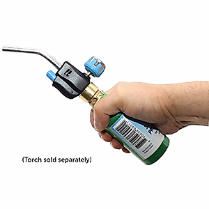 Flame King 1/4-lb Empty Refillable Propane Cylinder Tank - Reusable & Transportable - Safe and Legal Refill Option - UL1769 Listed Valve