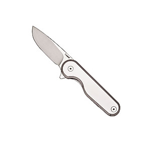Craighill Rook Knife - Distilled Design Full-Metal Pocket Knife, Slim Profile, Durable Craftsmanship, Folding Drop Point Blade, EDC Essential, 2.2 oz - Stainless Steel