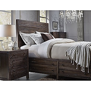 BOWERY HILL California King Solid Wood Storage Bed in Java