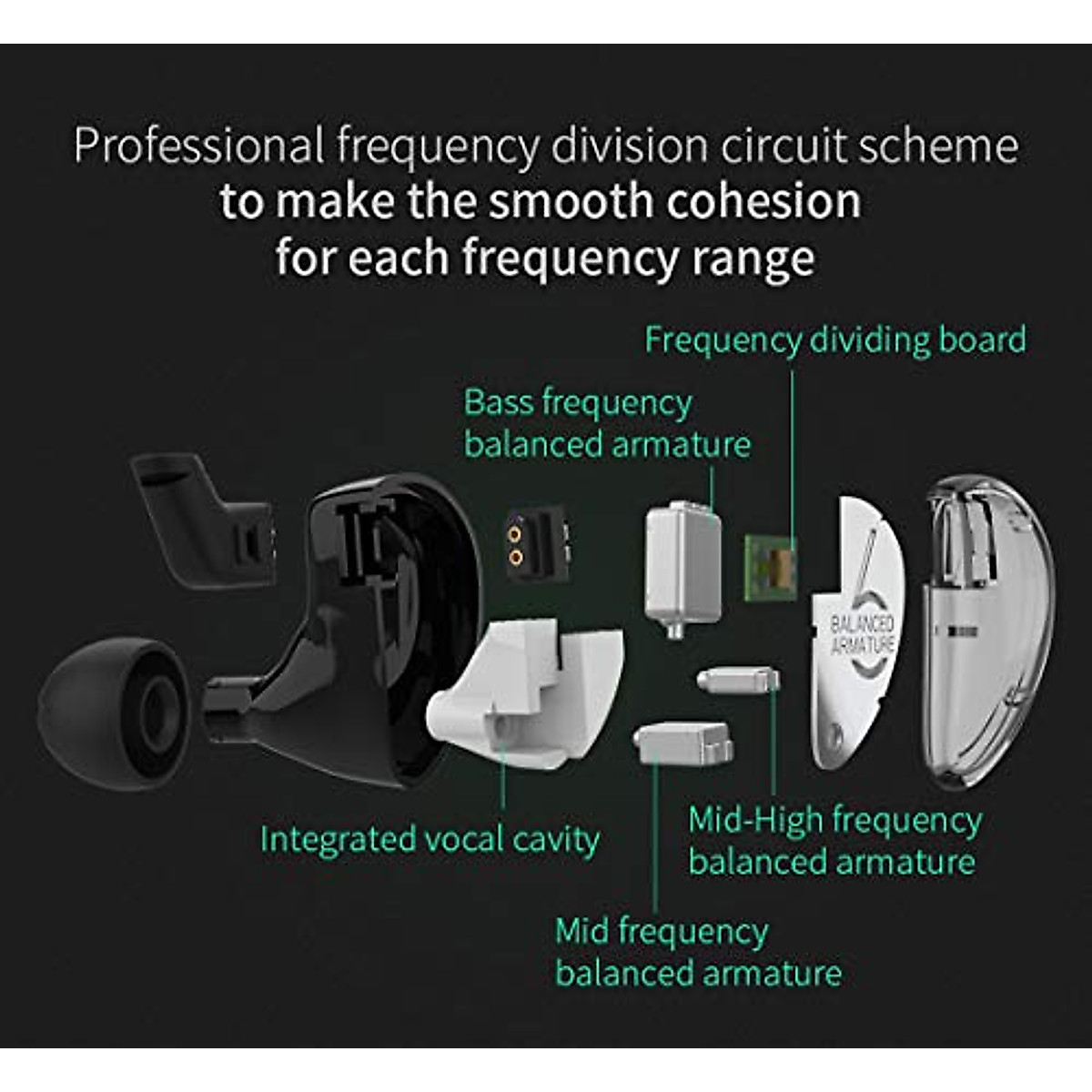 KZ IEM Earphone 3BA Balanced Armature Headphone HD Sound in Ear HiFi Stereo Noise Cancelling Earbuds AS06 Triple-Driver Universal-Compatible with Smartphones (Cyan with MIC)