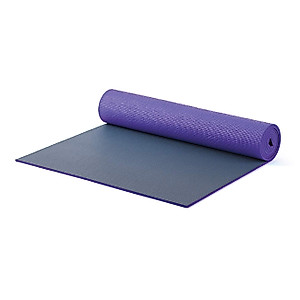 STOTT PILATES Pilates & Yoga Mat XL (Purple & Grey), 0.25 inch / 6 mm