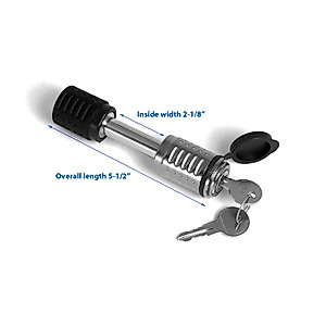 Heininger Advantage SportsRack Hitch Lock for 1.25" Receiver, Silver