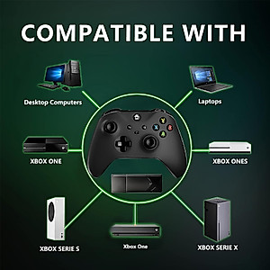 SZYUYU 【Upgraded Wireless Controller with 2.4GHZ Wireless Adapter for Xbox One/Xbox One S/Xbox One X/Xbox Series X/Xbox Series S Consoles,Steam PC Windows 10 and above, Black