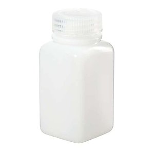 Nalgene 2114-0016 Square Bottle, Wide-Mouth, HDPE, 500mL (Pack of 12)