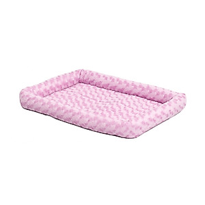 MidWest Homes for Pets Bolster Dog Bed 18L-Inch Pink Dog Bed or Cat Bed w/ Comfortable Bolster | Ideal for "Toy" Dog Breeds & Fits an 18-Inch Dog Crate | Easy Maintenance Machine Wash & Dry