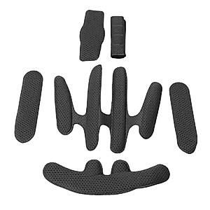 VBESTLIFE Cycling Helmet Sponge Pads Kit, 2 Sets Helmets Padding Kit with Hook and Loop Bike Helmet Lining for Electric Bike Riding(Black)