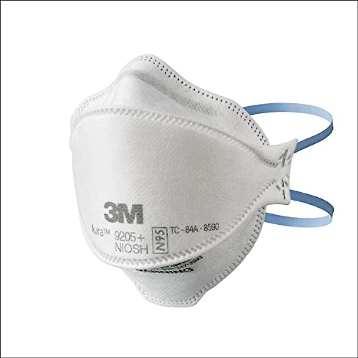 3M Aura Particulate Respirator 9205+ N95, Lightweight, Three Panel Designed Respirator Helps Provide Comfortable And Convenient Respiratory Protection, 10-Pack