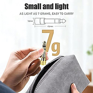 Neasy 6.35mm (1/4 inch) Male to 3.5mm (1/8 inch) Female Stereo Headphone Audio Jack Adapter Plug, 1/4 inch to 3.5mm Adapter Stereo for Aux Cable, Guitar Amplifier, Speaker, Digital Piano Amp - 6 Pack