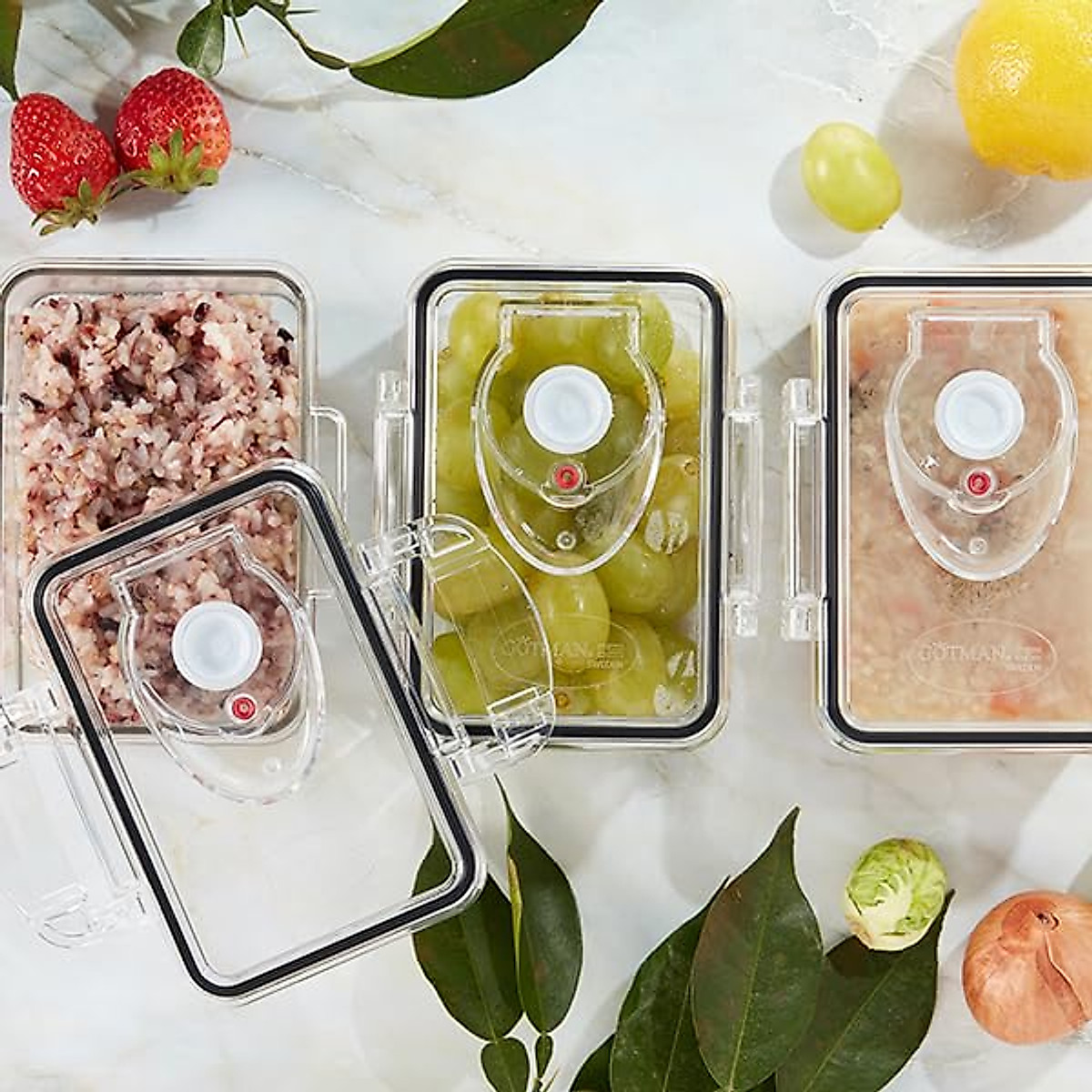 gotman Airtight Food Storage Container Rice pack (15.2 OZ, 1 Containers + 1 Steam Vent Lid)- BPA-Free, Safe Baby Food Container,Microwave & Freezer Safe Food Containers with Lids