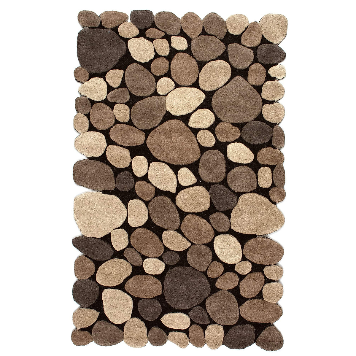 nuLOOM Hand Tufted Pebbles Area Rug, 5' x 8', Natural