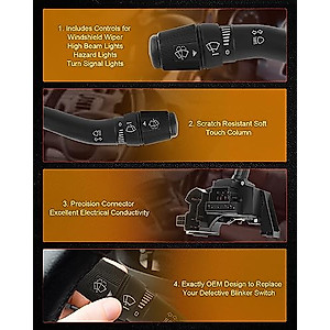 cciyu Multifunction Combination Switch Turn Signal Switch Replacement fits for FORD F-150 04-99 for FORD F-250 1999 for FORD F-250 SUPER DUTY 2001
