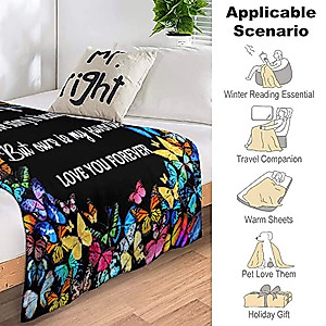 ZCBEQ Wedding Anniversary Blanket Gifts Couple Romantic Anniversary Throw Blanket Happy Anniversary for Him Her Wife Husband Parents 60"X50"