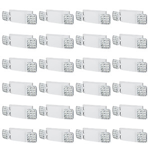 VEVOR 24 Pack Commercial Emergency Light, 3W, White LED Emergency Exit Lighting Fixtures with 180 Minutes Backup Battery Adjustable 2 LED Square Head, Ceiling or Wall Mount for Business Power Outages