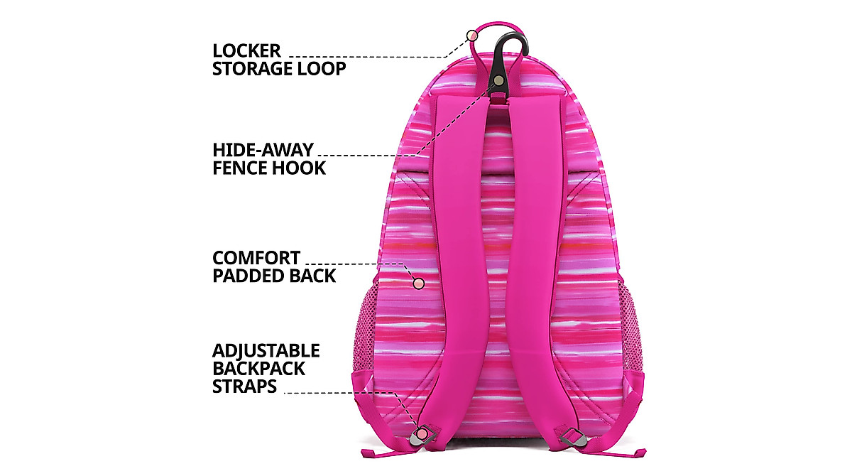 Athletico City Tennis Backpack - Pink Tennis Bag for Men & Women