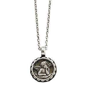 Mariana Guardian Angel Crystal Pendant Necklace, 16" "Summer Fun Blue Pink 5212 3711