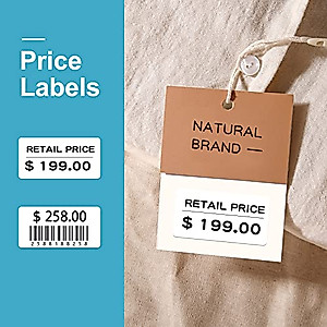 Bundle Label Maker Machine D101 Bluetooth Label Maker with 2 Rolls of White Label Tape 12×40mm, 25×50mm