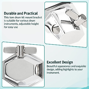 3Pcs Floor Tom Drum Leg Bracket Mount Practical Drum Set Parts Accessories,Drum Holder Base Plate Rack Clamp for Tom Drum Musical Instrument Accessory