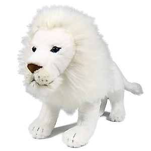 Ice King Bear White Lion Stuffed Animal, Lifelike Plush Toy, 12 Inches Length