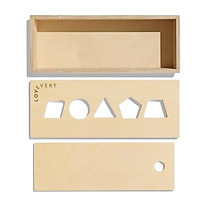 The Block Set by Lovevery – Solid Wood Building Blocks and Shapes + Wooden Storage Box, 70 Pieces, 18 Colors, 20+ Activities