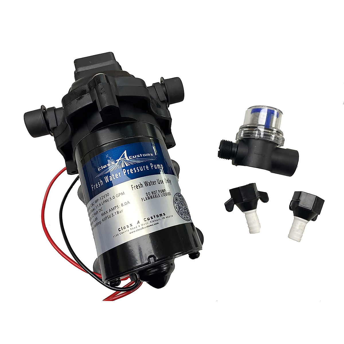 Class A Customs | 55 Gallon RV Concession Fresh Water Holding Tank with 12 Volt Water Pump | T-5500-PUMP