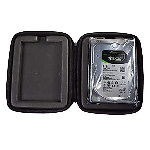 SiForce Portable 3.5 inch Internal Hard Drive Shockproof Case, SiForce Hard Drive Transporter Classic Hard Drive Storage Case