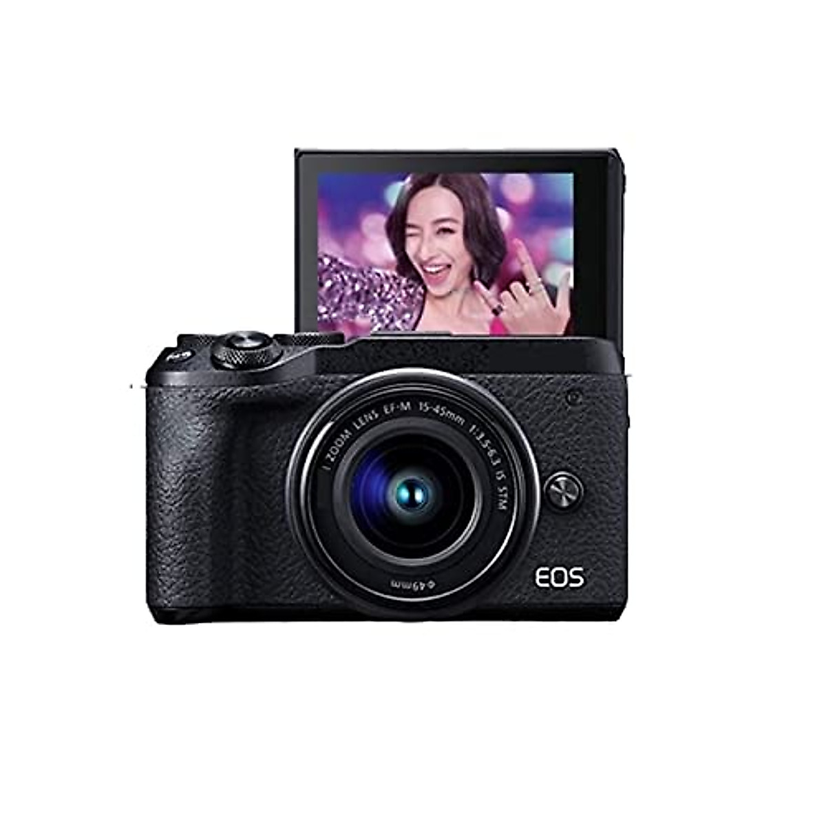 Camera EOS M6 II Mirrorless Camera Digital Camera with EF-M 15-45mm F/3.5 Lens Compact Camera Professional Photography Digital Camera (Color : Silver)
